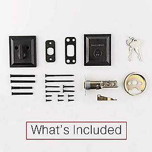 Baldwin Spyglass, Single Cylinder Front Door Deadbolt Featuring SmartKey Re-key Technology and Microban Protection, in Venetian Bronze