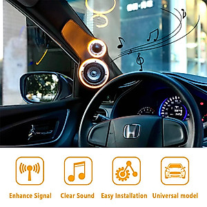 12V Car Antenna Booster 25 db - Amplify Signal & Reduce Noise AM FM Radio Antenna Amplifier for Car Stereo,Audio,Radio,Media,Head Unit Receiver