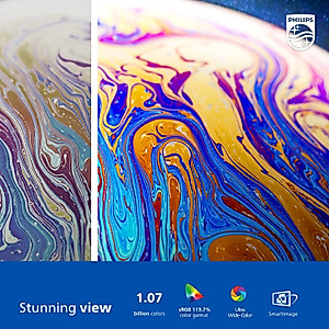 Philips 288E2E 28" Frameless Monitor, 4K UHD 3840x2160 IPS, 120% sRGB, FreeSync, Speakers, Height Adjustable, VESA (Renewed)