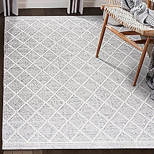 ReaLife Machine Washable Rug - Stain Resistant - Eco-Friendly, Non-Slip, Family & Pet Friendly - Made from Premium Recycled Fibers - Tessa Modern Distressed Trellis - Light Gray Ivory, 2'6" x 6'