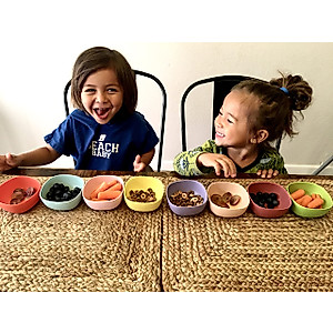 Mini bowls 8 piece set bamboo fiber snack bowls dipping sauces dessert bowls small bowls tiny bowl set