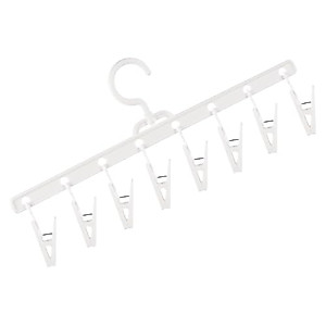 Garneck Windproof Clips Folding Clothes Drying Rack Folding Portable Travel Clip Balloon Lights Mini Socks Holder Windproof Foldable Clip Foldable Clip Drip Hanger Rivets for Fabric White