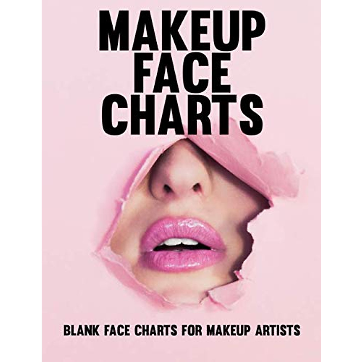 Makeup Face Charts - Blank Face Charts For Makeup Artists: 8.5" x 11" Glossy 150 Page Paperback For Practicing And Recording Different Looks And Styles