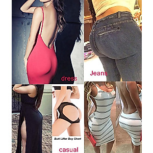 FUT Women's Sexy Butt Lift Panty Tummy Control Trimmer Shapewear Body Shaper Black Large (Waist 27-29inch)