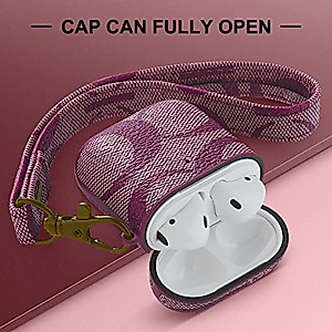 CULIPPA AirPods Case Cover for Airpods 2&1, Full-Body Hard Shell Luxury Leather Scratch Resistant Drop Proof Protective Cover for Women Girl Earphones Charging Case [Front LED Visible] - Dark Brown