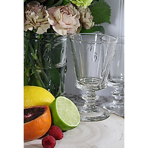 La Rochere Napoleon Bee Wine Tasting Glasses Set of 6 – 9.0 oz, Round Wine Glasses w/ The French Bee Embossed Design, Fine French Glassware, Heavy Wine Glasses, Dishwasher Safe Wine Tasting Set