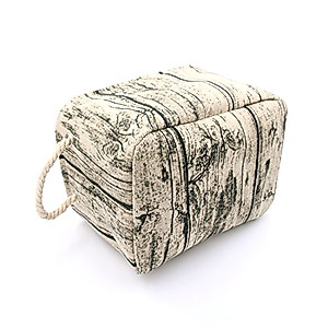 Jacone Stylish Tree Stump Design Rectangular Storage Baskets Durable Fabric Washable Storage Bins Organizers with Rope Handles, Decorative and Convenient for Kids Rooms - Set of 3