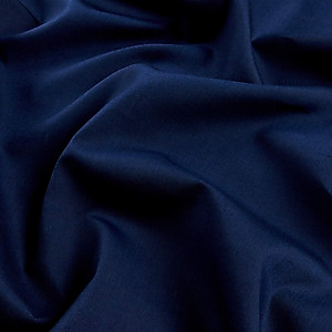 60" Poly Cotton Broadcloth Navy, Fabric by the Yard
