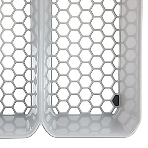 Spectrum Diversified Hexa Drawer Organizer Tray Modern Kitchen Cutlery, Utensil, Silverware Holder Caddy, 6 Dividers Cabinet Storage, 13 x 16, Stone Gray