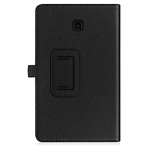 Fintie Folio Case for Samsung Galaxy Tab A 8.0 2018 Model SM-T387, Slim Fit Premium Vegan Leather Stand Cover, Black