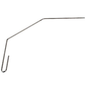 FryOilSaver Co, 25” Deep Fryer Cleanout Rod, Break Up Hardened Oil, Clean Clogged Fryer Drain, Fryer Poker Rod, Angled Shape, Stainless Steel Fryer Cleaning Tool, Declogger Goofer Rod