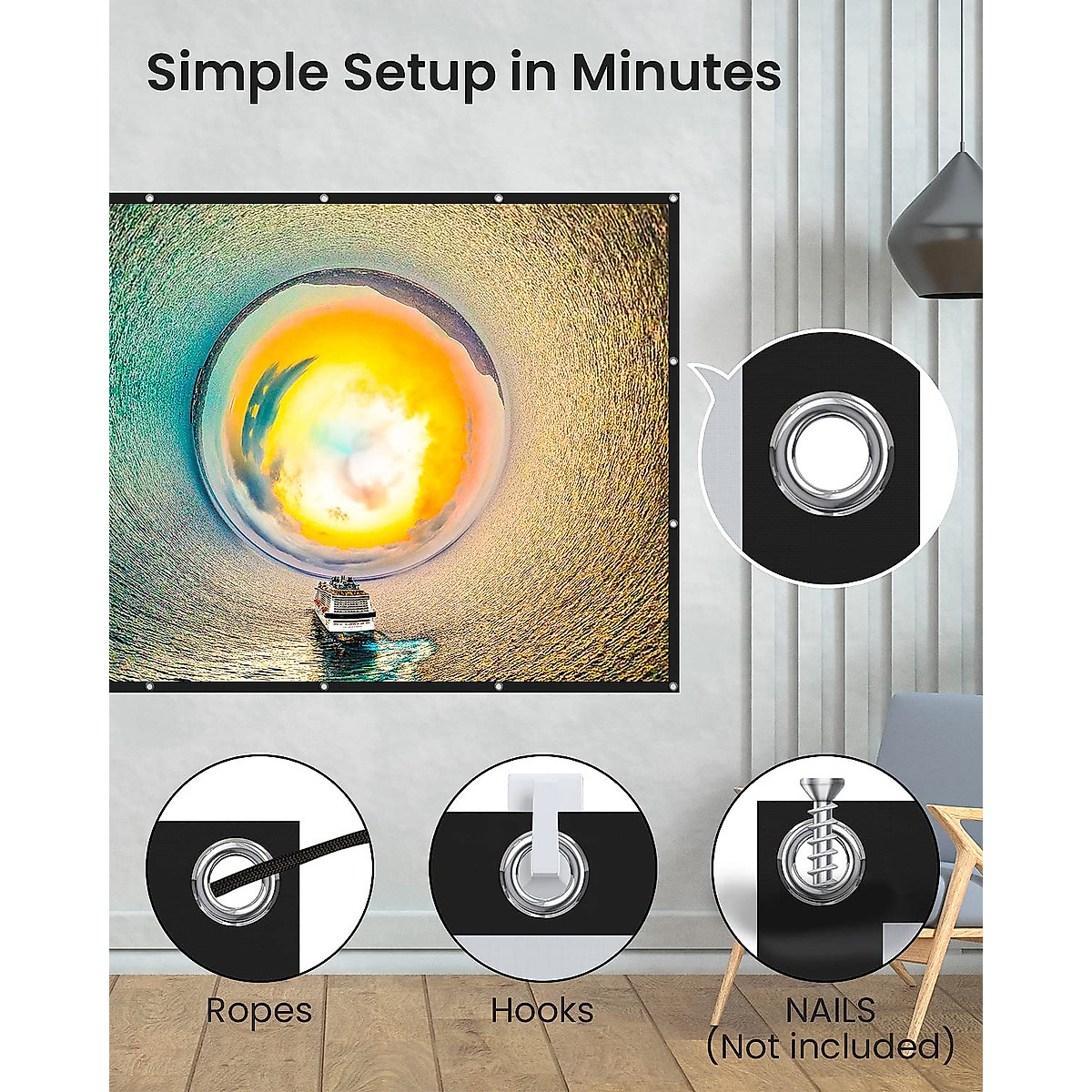 ETOE D2 EVO with 100'' Screen