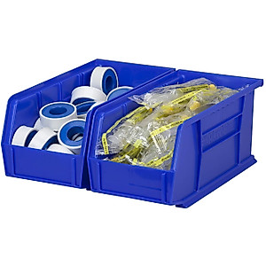 Akro-Mils 30230 AkroBins Plastic Hanging Stackable Storage Organizer Bin, 11-Inch x 5-Inch x 5-Inch, Blue, 12-Pack