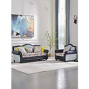 Mysummer 4PCS Round Furniture Bun Feet Walnut Finished 2.56inch Tall Wood Sofa Legs Replacement for Armchair Couch Sofa Cabinet Chair Loveseat Ottoman Dresser Legs