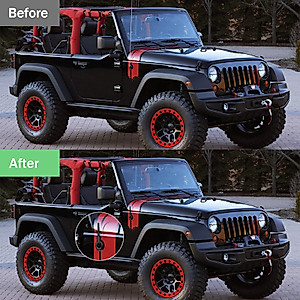 5 Inch Short Car Antenna, Carbon Fiber Car Short Radio Antenna,Suitable for Wrangler JK/JL Chevy Silverado & GMC Sierra/Denali Ford 150 2009-2022 Most Car Models with Removable Antenna (Black)…