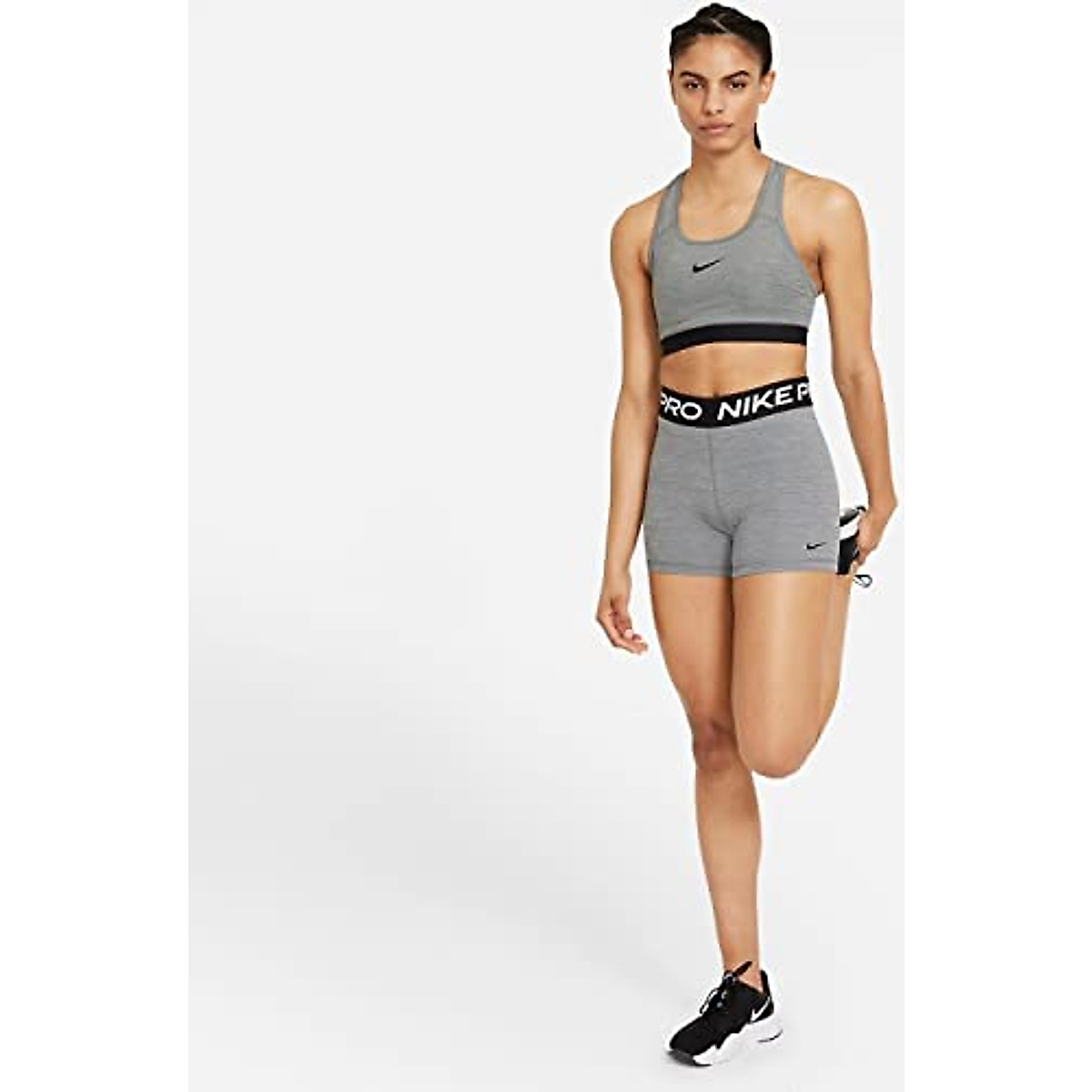 Nike Women's Pro 365 5in Shorts, Gray Black, Small