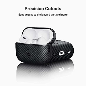 PITAKA for AirPods Pro 2 Case, Slim-Fit Shockproof Protective AirPods Pro 2nd Generation Case, Compatible with MagSafe, 600D Aramid Fiber Made