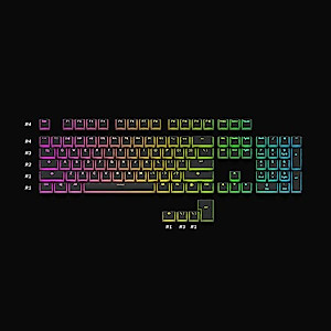 HK Gaming Pudding Keycaps Set | Doubleshot PBT Keycap Set | Full 108 OEM Profile Key Set | ANSI US-Layout | for Mechanical Keyboard | Compatible with Cherry MX, Gateron, Kailh, Outemu | Black