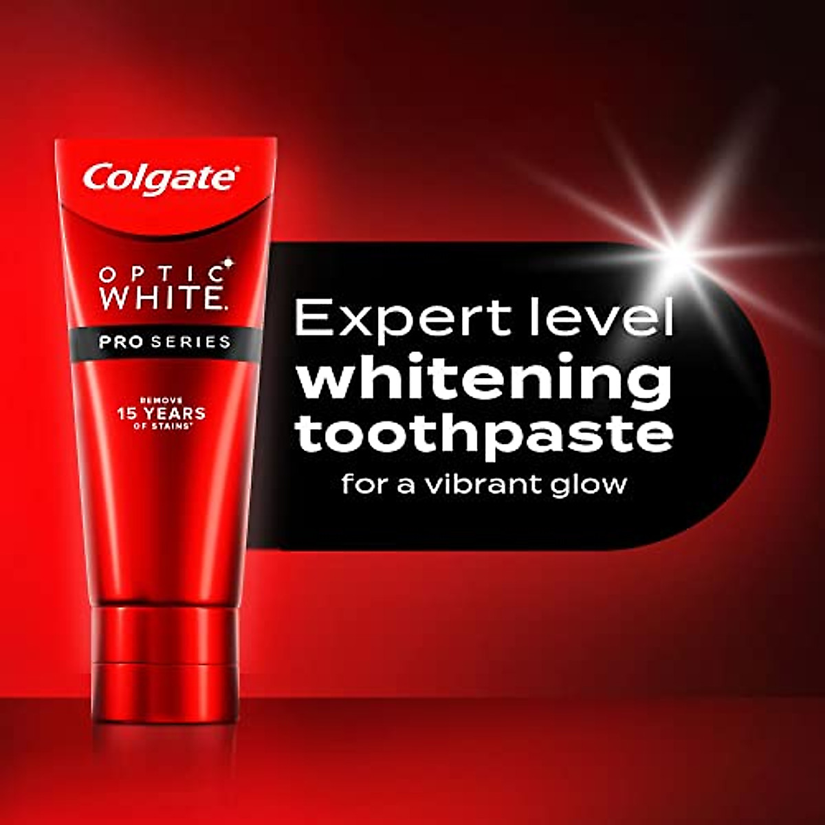 Colgate Optic White Pro Series Whitening Toothpaste with 5% Hydrogen Peroxide, Enamel Strength, 3 oz Tube