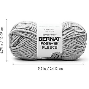 Bernat Forever Fleece Yarn, 1 Pack, White Noise