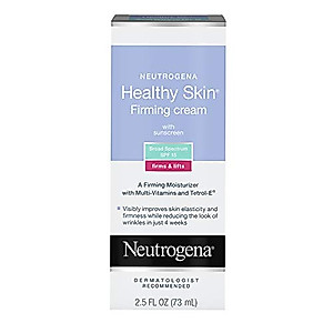 Neutrogena Healthy Skin Glycerin & Green Tea Firming Face Cream Moisturizer & Neck Cream with SPF 15 Sunscreen - Anti Wrinkle Cream, Face Moisturizer for Dry Skin & Neck Firming Cream, 2.5 fl. oz