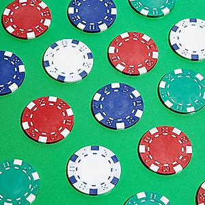 Okuna Outpost Professional Poker Chip Set for Casino Card Games (4 Colors, 100 Pieces)