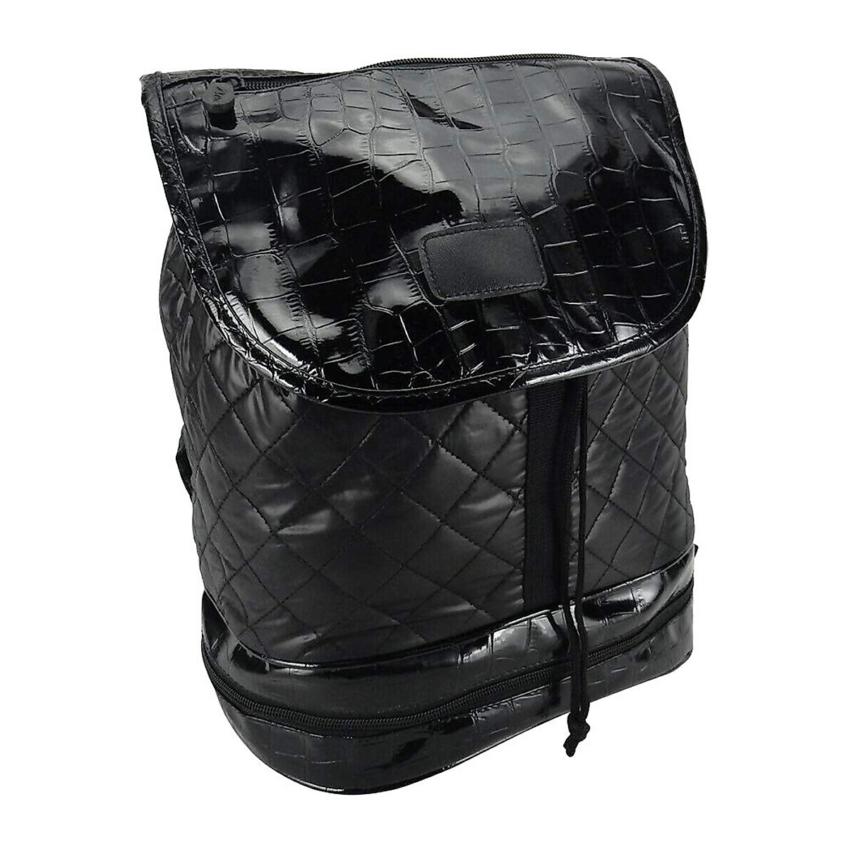 Closeout Services Corp. Bella Mia Uptown Day Pack - Stylish Black Quilted Body with Comfortable Backpack Straps, Perfect for Everyday Adventures and Chic Urban Exploration