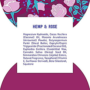 Schmidt's Aluminum Free Natural Deodorant for Women and Men, Hemp Seed Oil & Rose for Sensitive Skin with 24 Hour Odor Protection, Vegan, Cruelty Free 3.25 oz(Packaging may vary)