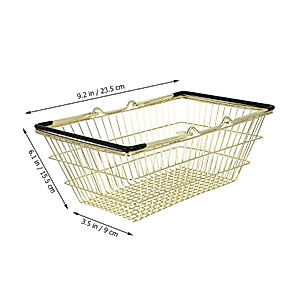 Cabilock 3pcs Shopping Basket Makeup Organizer for Drawer Wire Drawer Shopping Storage Basket Coin Pouch Vegetable Metal Basket Storage Stackable Wire Baskets Girl Heart Ornaments Alloy