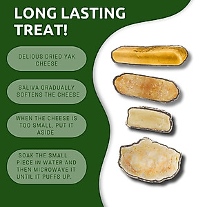 WhiteTail Naturals - Yak Cheese Dog Chews - Long Lasting Tough Dog Bones for Aggressive Chewers & Teething Puppies - All Natural Himalayan Dental Milk Chew Bone (6, Medium)