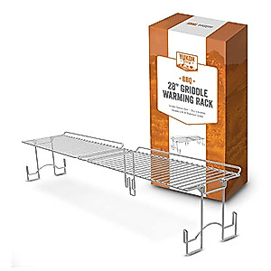 Yukon Glory Griddle Warming Rack - Designed for Blackstone Griddle 36" 1825 - New & Improved Design, One-Step Clip on Attachment (Not for Pro-Series)