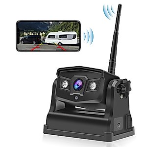 Magnetic Wireless Backup Camera, NILOGHAP Rechargeable Easy Hitching of Truck Trailer Hitch Fifth Wheels RV Camper Rear View Reverse Camera Super Night Vision HD 1080P for iPhone iPad Android