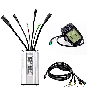 Bike Fender Waterproof Controller 22A 500W 350W Electric Bike Controller for 36V 48V E-Bike Convention Kit with KT LCD4 LCD5 Display Mud Guards (Color : Controller)