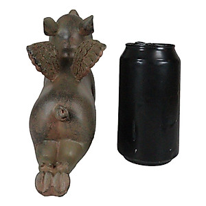 Ebros Peaceful Zen Yoga Flying Pig Hog Heavens Statue Rustic Country Piggy Piglet Porcine Pigs Fairy Garden Collectible Figurine (Cobra Stretch Pose)