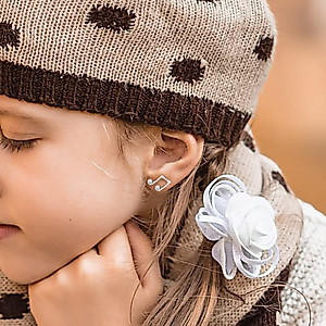 925 Sterling Silver Music Note Stud Earrings with Cubic Zirconia Asymmetry Musical Theme Jewelry for Women Gifts for Music Lover (style1)