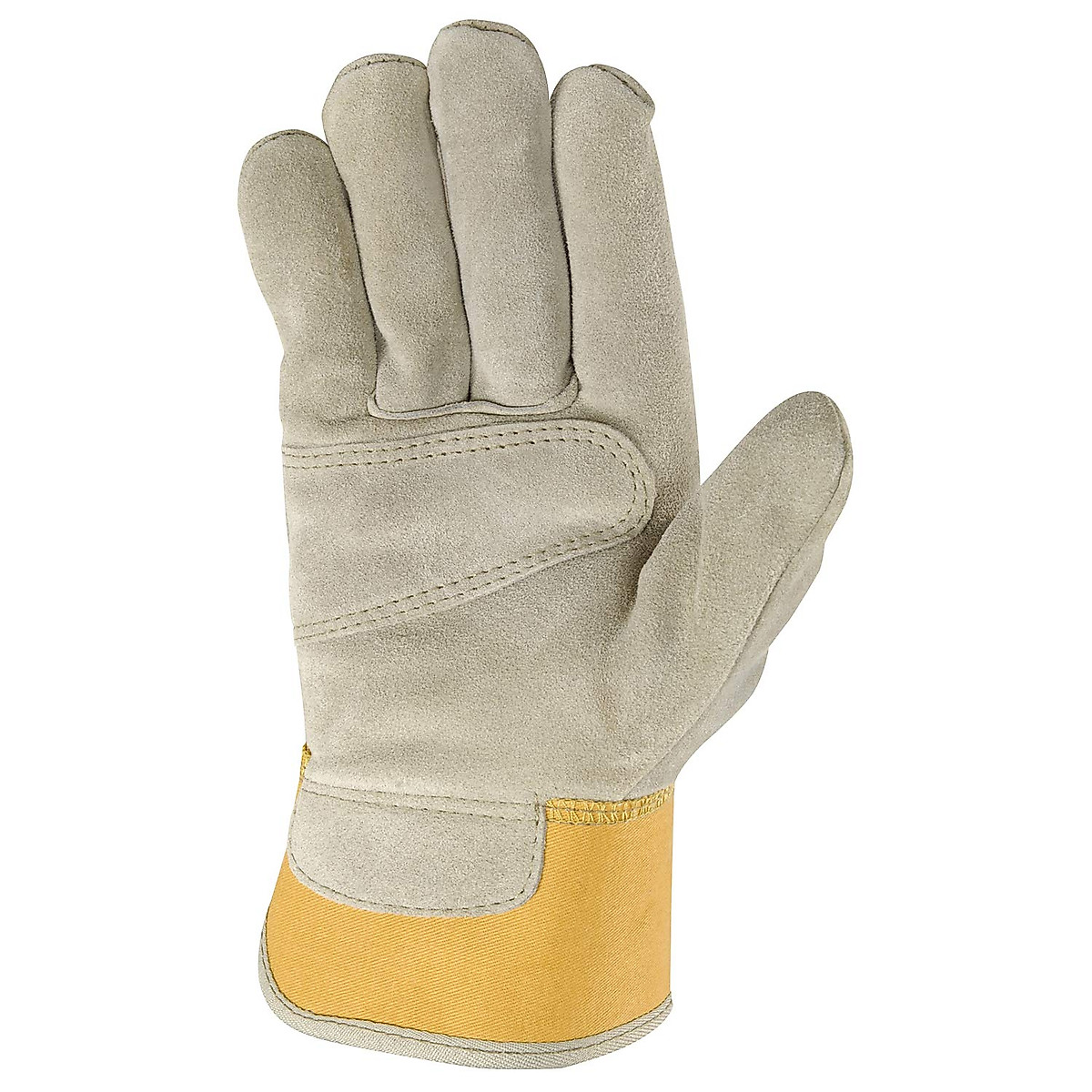 Wells Lamont Women's Heavy Duty Leather Palm Work Gloves with Safety Cuff, Medium (4113M) , Tan