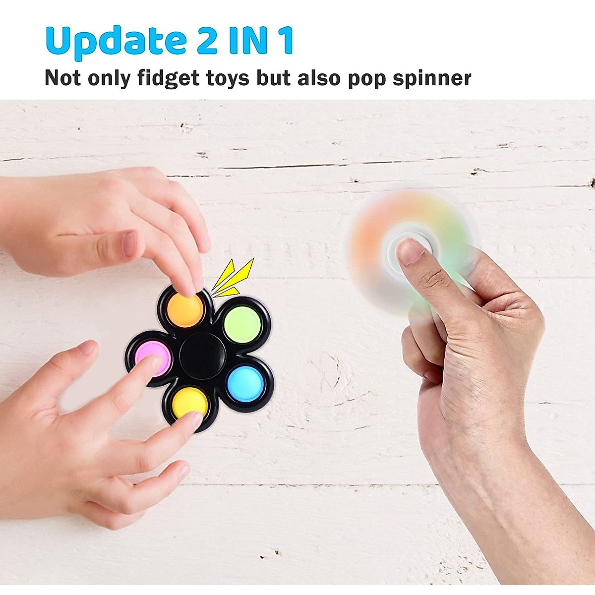 Fidget Spinners Party Favors 12 Pack Goodie Bag Stuffers Non-Candy Treat Bag Fillers Treasure Box Toys for Classroom Prizes Return Gifts for Kids Birthday Easter Party