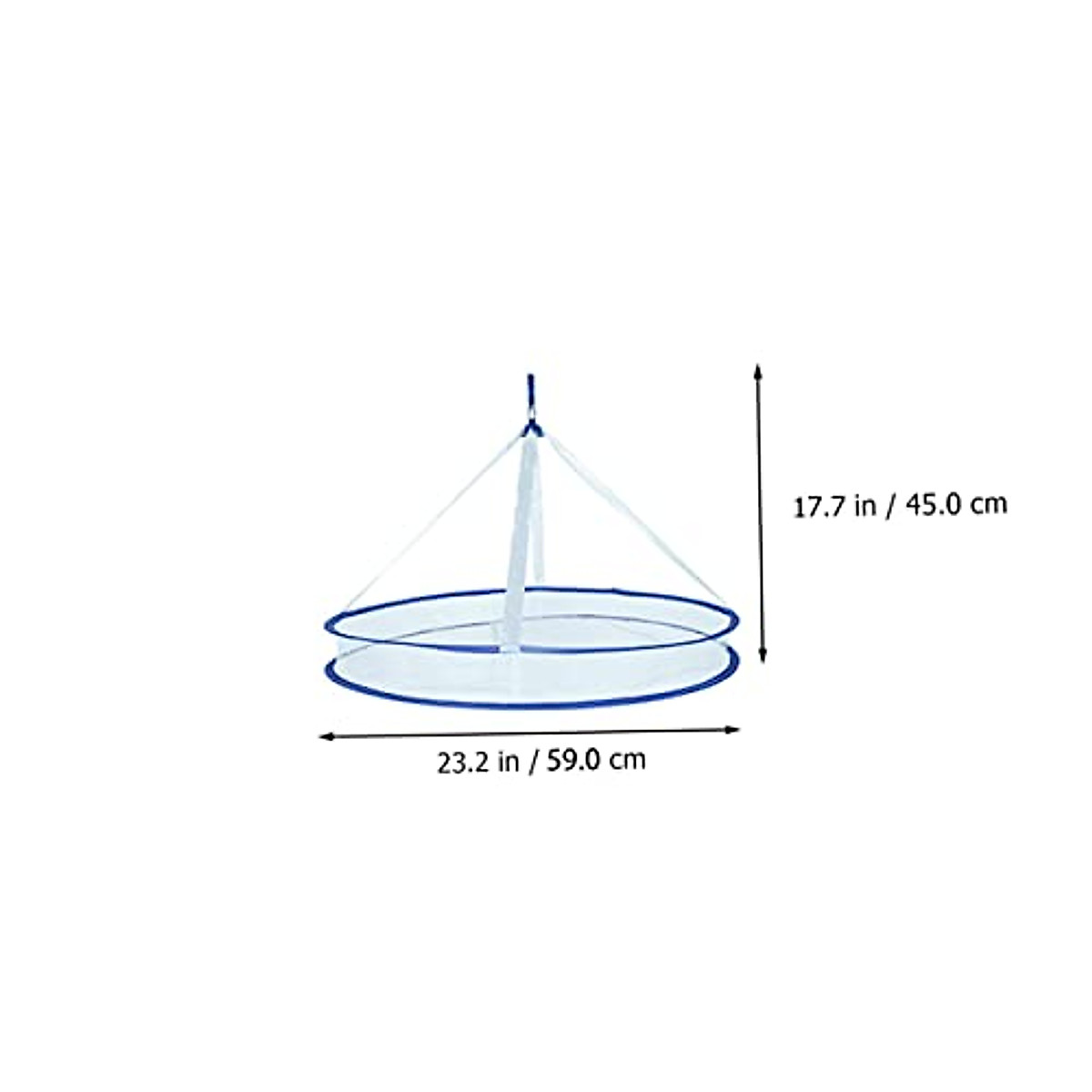 HOMSFOU 2pcs Drying Rack Foldable Laundry Rack Hanging Dry Windproof Cloth Dryer Outdoor Clothes Airer Drying Basket Single-Layer Clothes Basket Drying Hanger Sock Hanger Drying line Flat