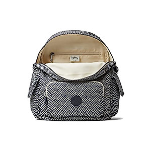 Kipling Women's City Pack Small Backpack, Lightweight Versatile Daypack, Nylon School Bag, Urban Chevron, 10.75''L x 13.25''H x 7.5''D