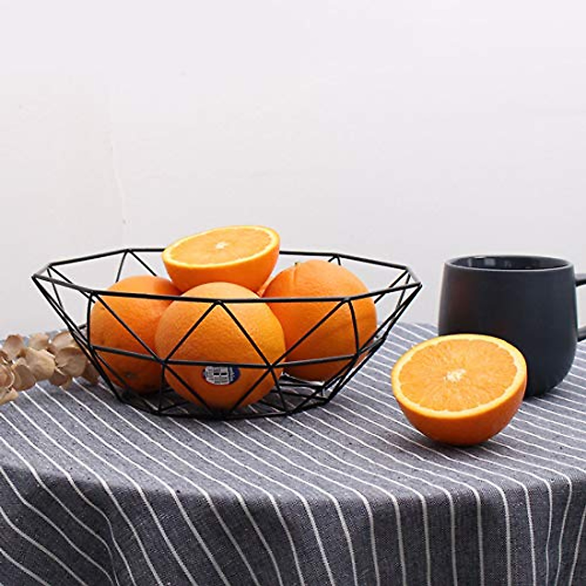 Fruit Stand Vegetables Serving Bowls Basket Holder for Kitchen Counter,Table Centerpiece Decorative,Countertop,Home Decor,Metal Iron Wire,Modern Stylish Rack for Banana,Fresh Veggie,Orange,Buffet,Eggs