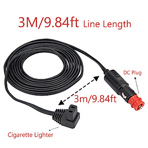 12V/24V DC Power Cord Cigarette Lighter Plug Car Refrigerator DC Power Cable Compatible with Alpicool/Dometic/ARB/Ausranvik/ICECO Portable Car Refrigerator Fridge