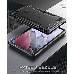 Poetic Revolution Case Designed for Galaxy Tab A7 Lite 8.7 with Screen Protector & Kickstand, Full Body Heavy Duty Rugged Shockproof Drop Protection Protective Case Cover, Black