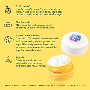 Saturday Skin Brightening Duo Set Yuzu Sleeping Mask and Bright Eye Cream Vitamin C Retinol Niacinamide Face Moisturizer Overnight Anti-Aging