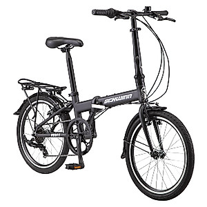 Schwinn Adapt U Folding Bike, 20-Inch Wheels, 7-Speed, Steel Blue