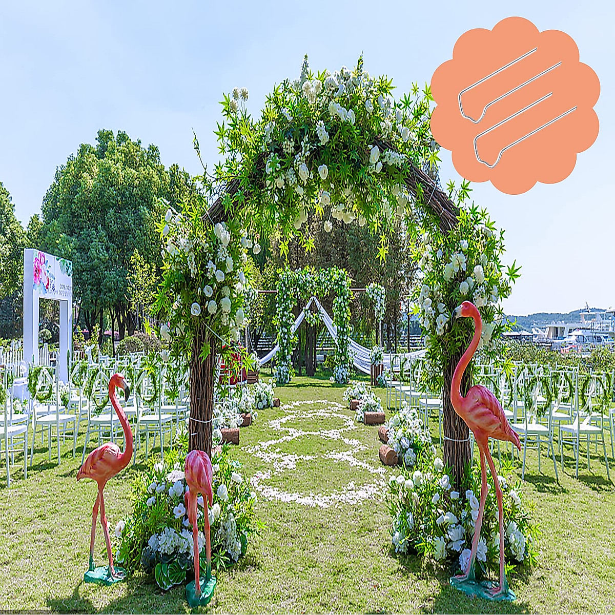 160PCS Floral Pins, Greening Pins 1.7 Inch U-Shape Floral Fern Pins, Floral U-Pins Craft Pins for Foam, Straw Wreaths, Flower, Plant, DIY Sewing Project, Holiday Arrangements, Craft Projects