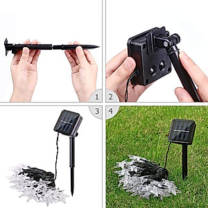 YUJINQ Starfish Solar String Lights, 21ft 30 LED Fairy Halloween Christmas Lights Decorative Lighting for Indoor/Outdoor, Garden, Home, Patio, Lawn, Party and Holiday Decorations (21, Blue)