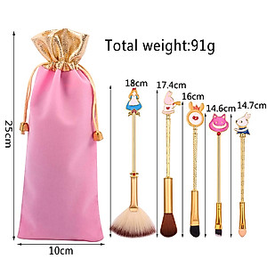 Anime Alice in Wonderland Makeup Brushes Set Foundation Blending Powder Eye Shadow Contour Concealer Blush Cosmetic Fairy Makeup Brush Tools