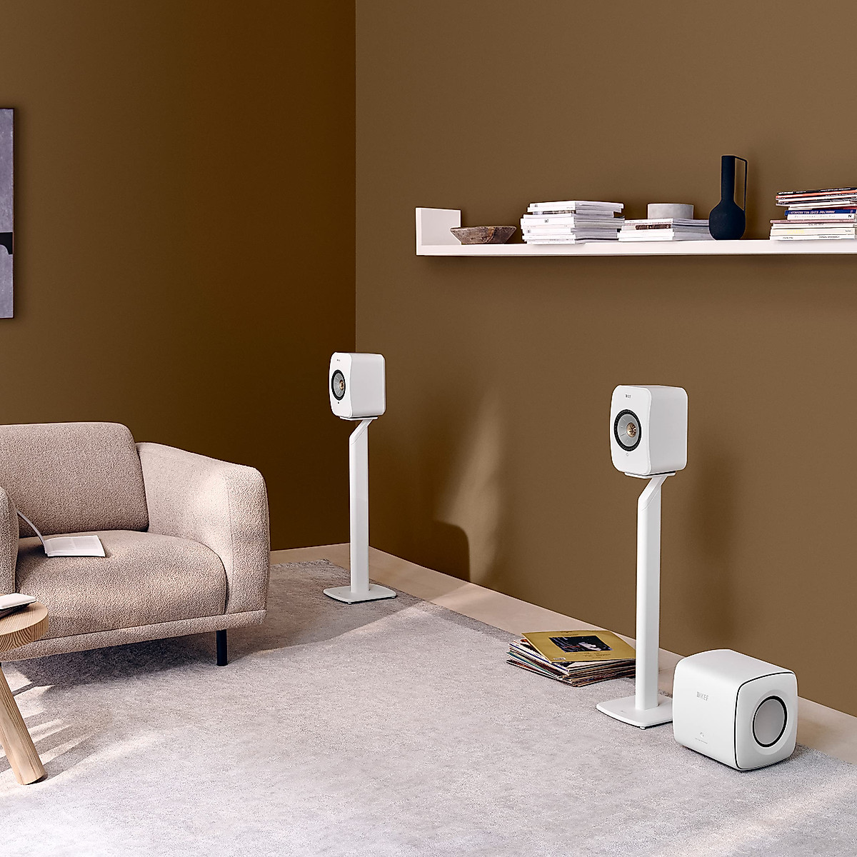 KEF LSX II Wireless HiFi Speaker System (Mineral White)