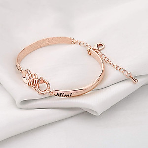 BEKECH Grandma Bracelet My Favorite People Call Me Nana/Mimi/Nonna/Granny/Grandma Bracelet Gift for Grandmother(Mimi RG)