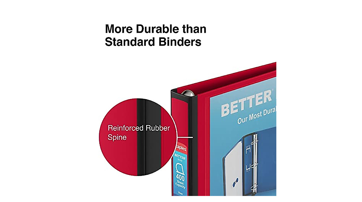 Staples 1.5-Inch Red Binder – Organize Your Documents Fast